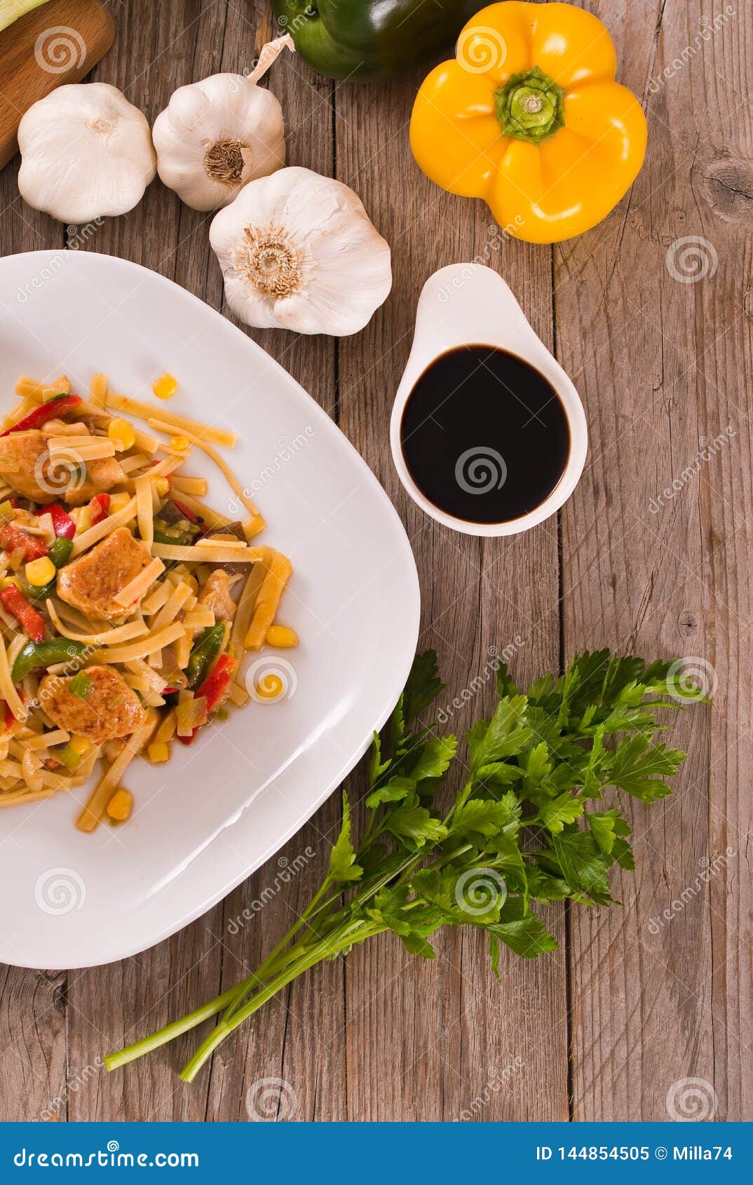 Bami goreng. stock image. Image of culinary, condiment - 144854505