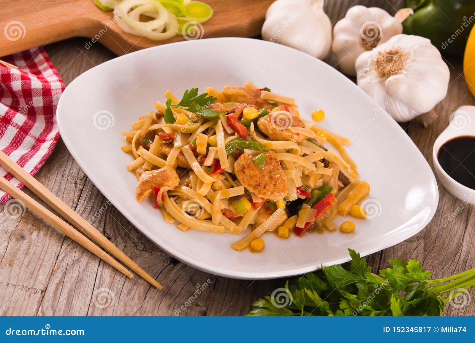 Bami goreng. stock image. Image of italian, gourmet - 152345817