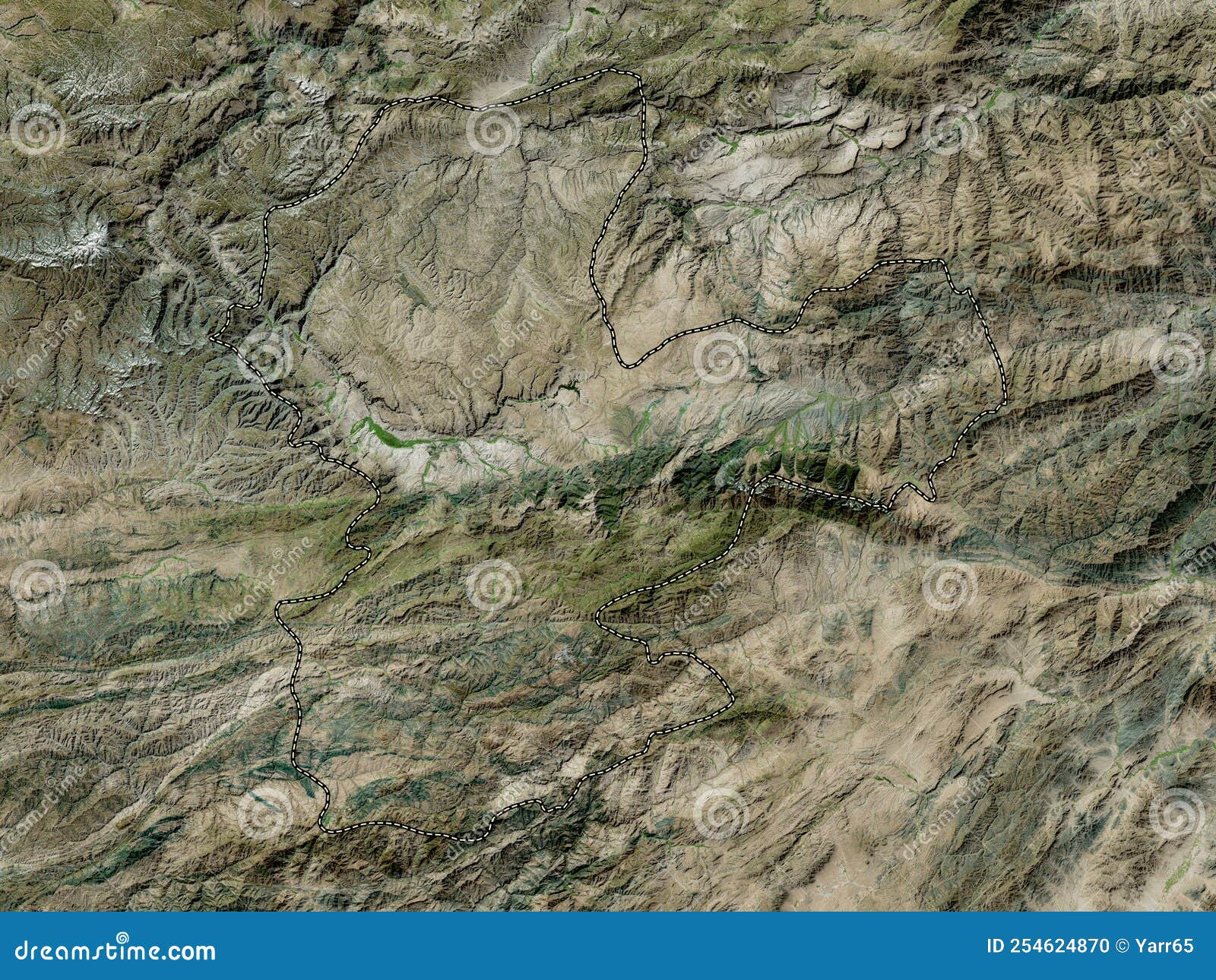 Bamyan, Afghanistan. High-res Satellite Stock Illustration ...
