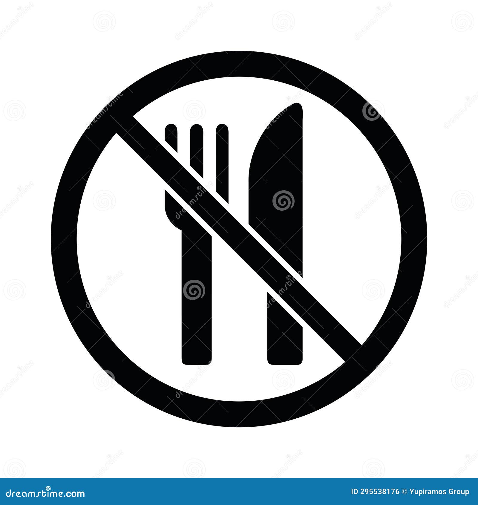 Ban food sign stock vector. Illustration of design, symbol - 295538176