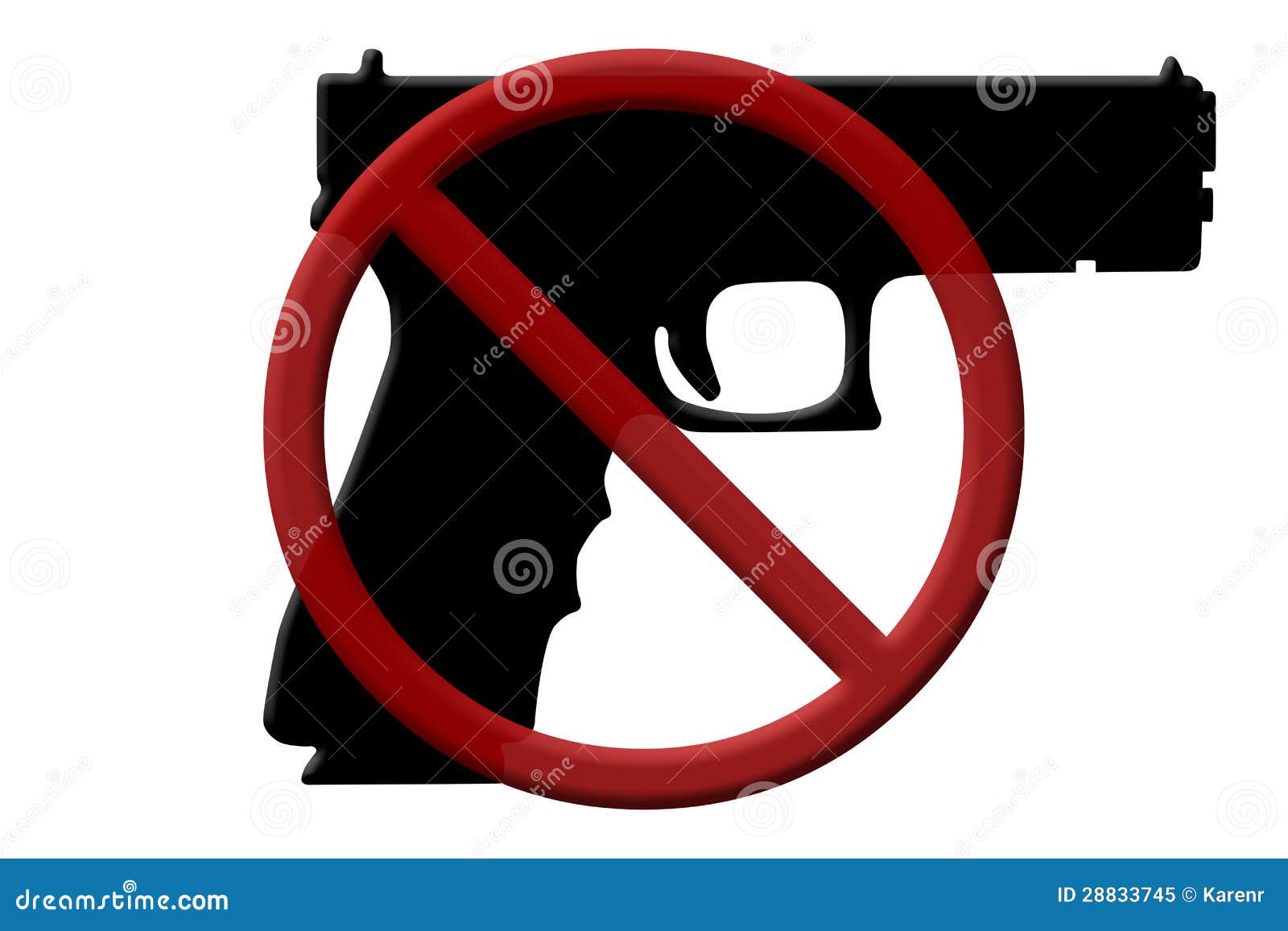 Ban on handguns rifles stock illustration. Illustration of copyspace ...