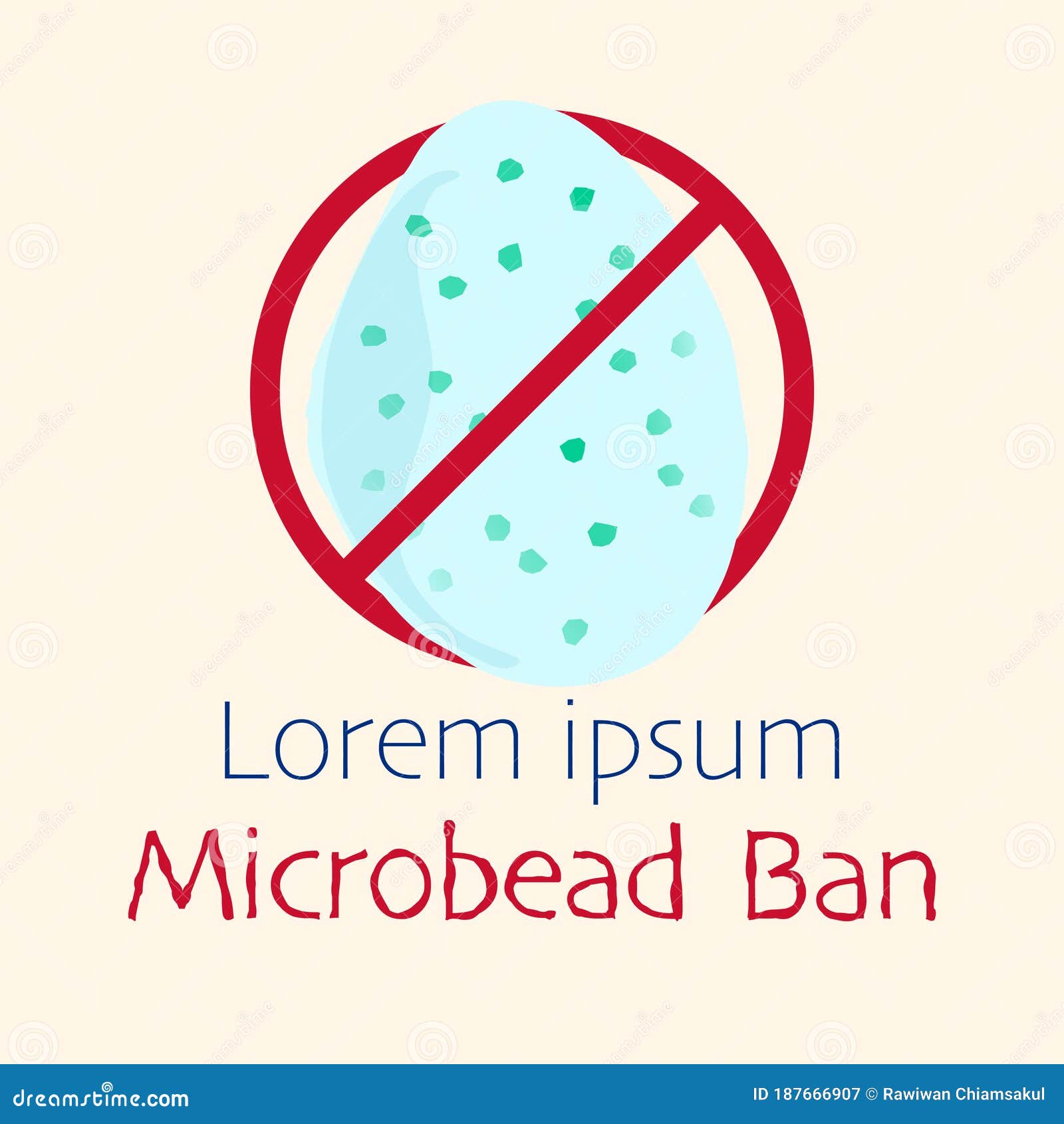 Ban Microbead Symbol stock vector. Illustration of invitation - 187666907