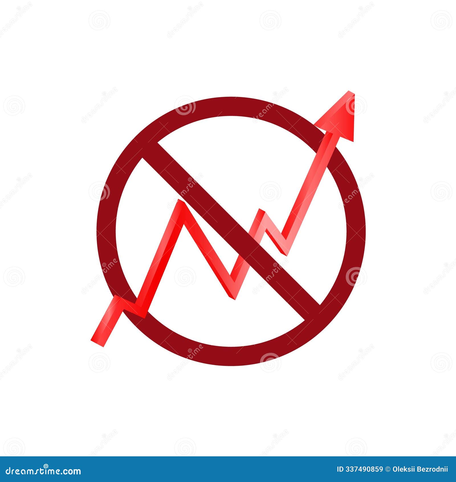 Ban Red Arrow Icon. Forbidden Icon Sign Stock Illustration ...