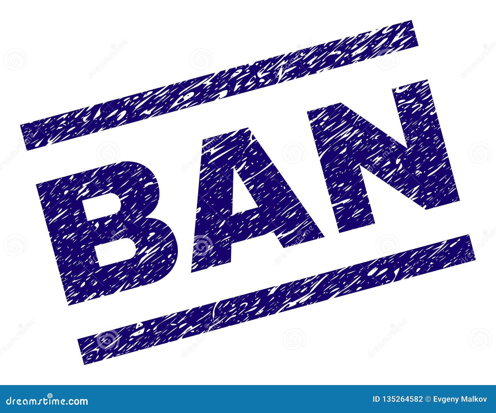 Scratched Textured BAN Stamp Seal Stock Vector - Illustration of design ...