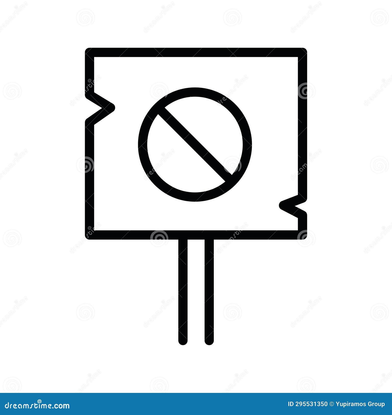 Ban sign icon stock vector. Illustration of prohibit - 295531350