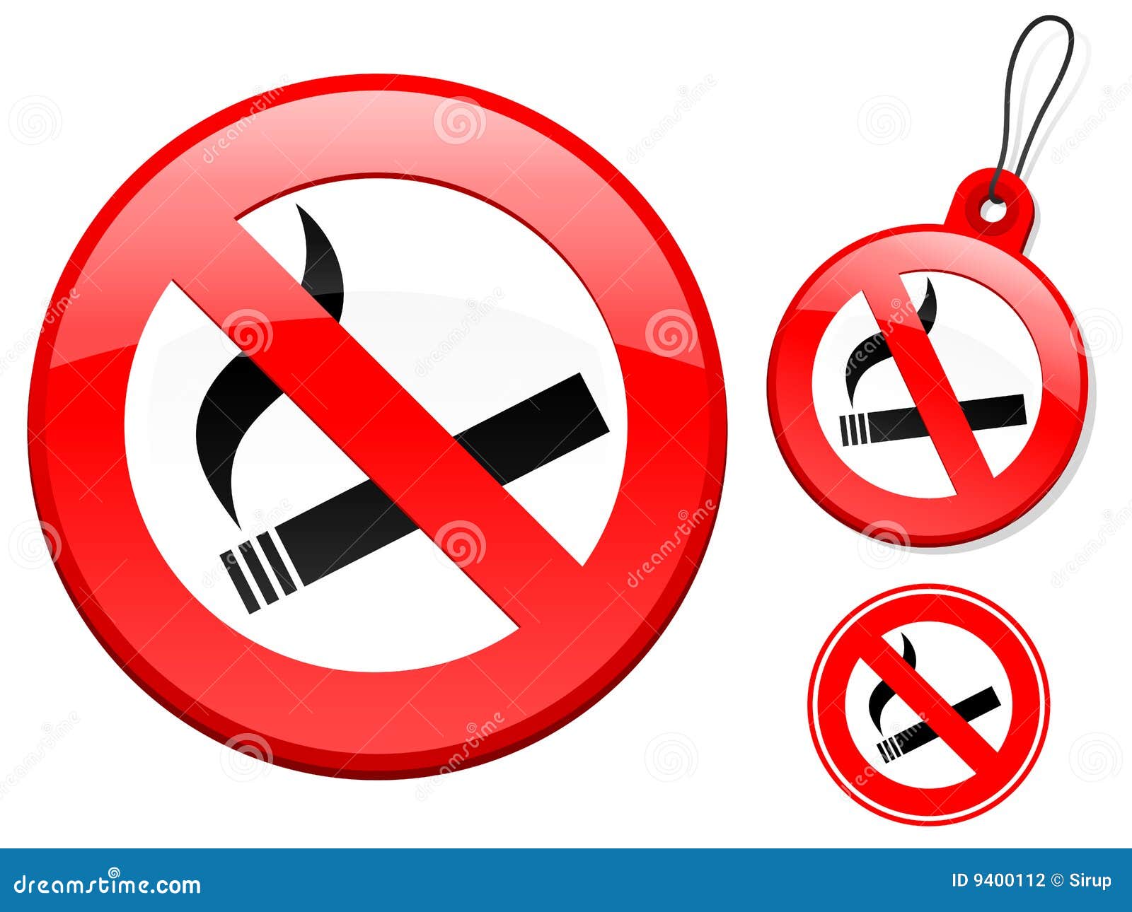 Ban on Smoking Sign Collection Stock Vector - Illustration of circle ...