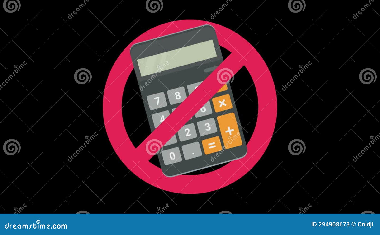 Ban on Using a Calculator (flat Design) Stock Video - Video of ...