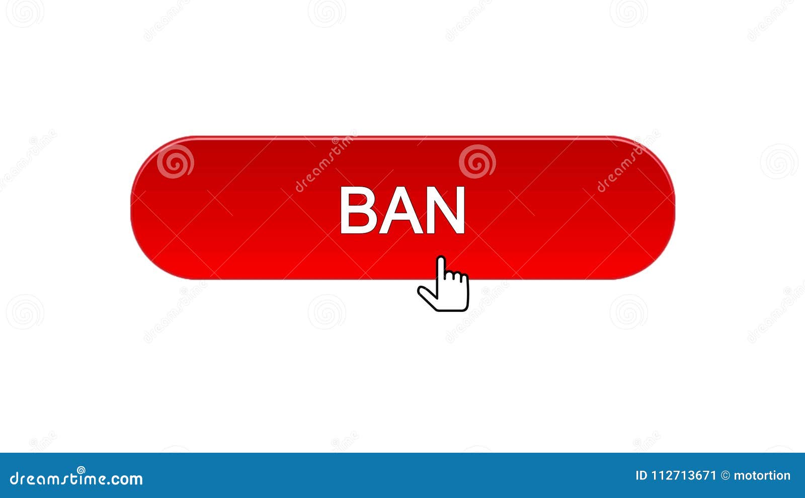 Ban Web Interface Button Clicked with Mouse Cursor, Red Color ...