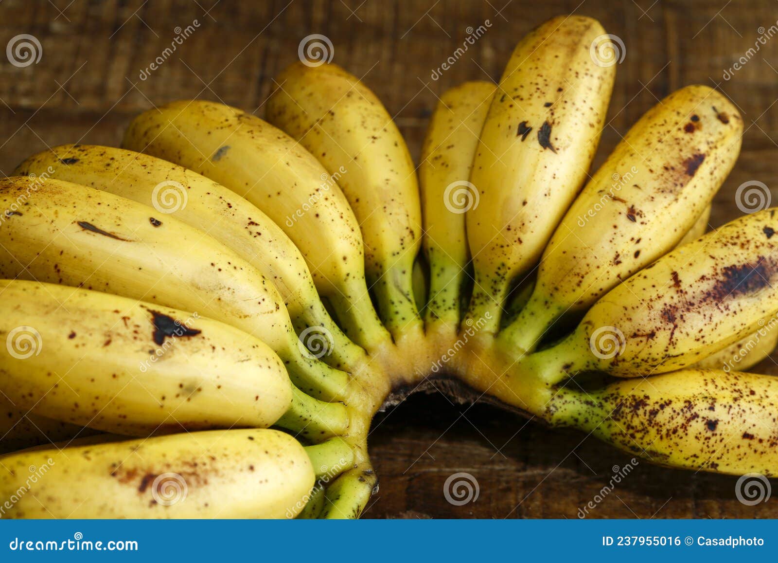 Bana Bunch on Rustic Raw Wood Table Stock Photo - Image of health ...