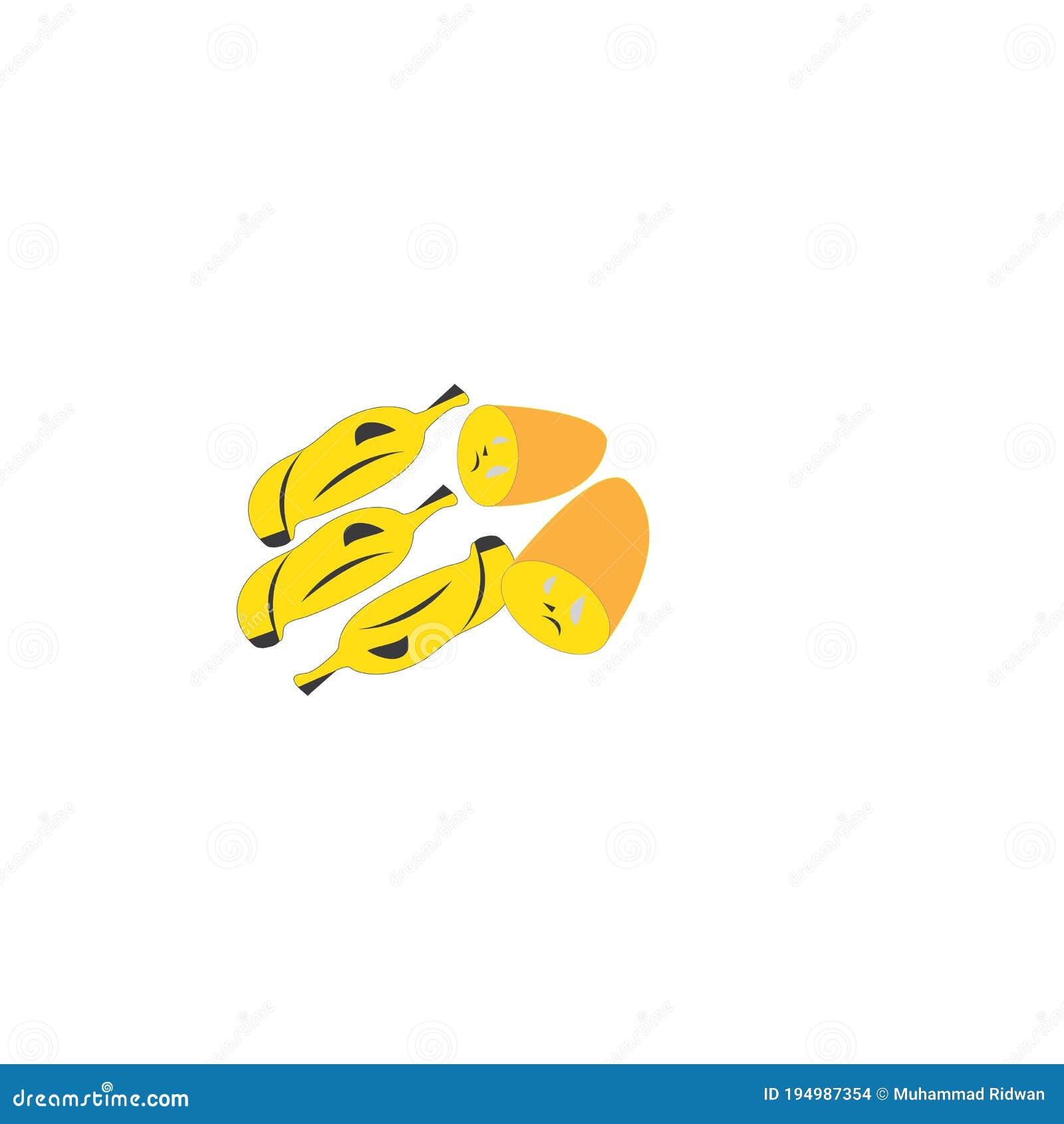 Bana vector stock vector. Illustration of food, exotic - 194987354