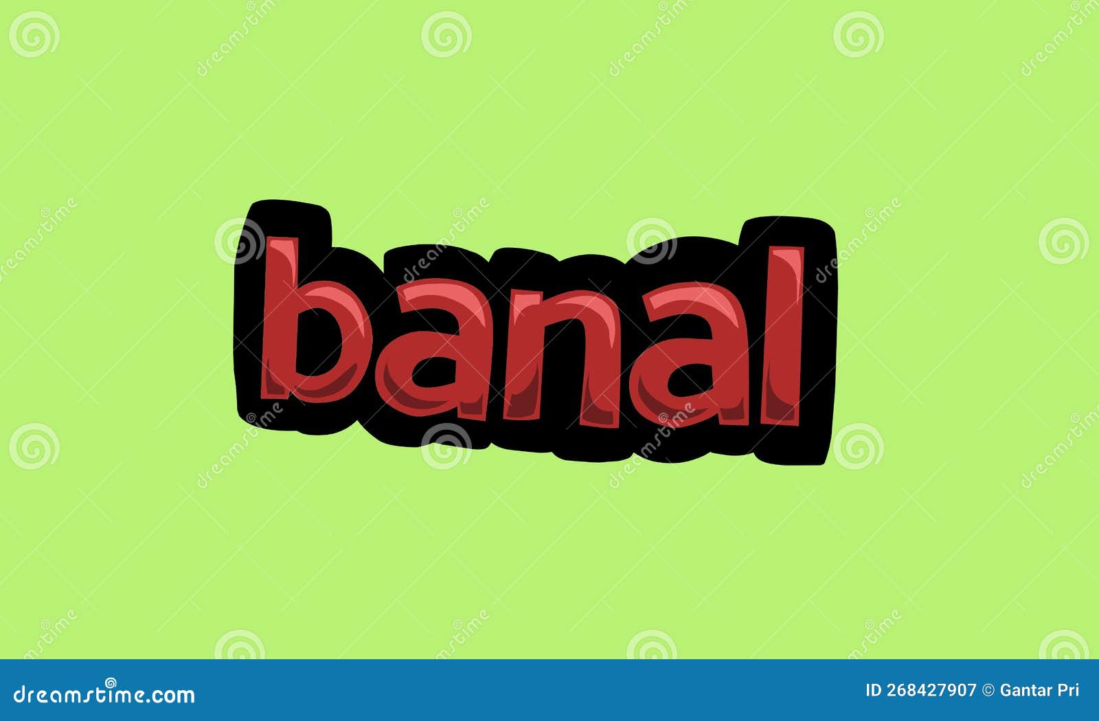 Banal Writing Vector Design on a Green Background Stock Vector ...