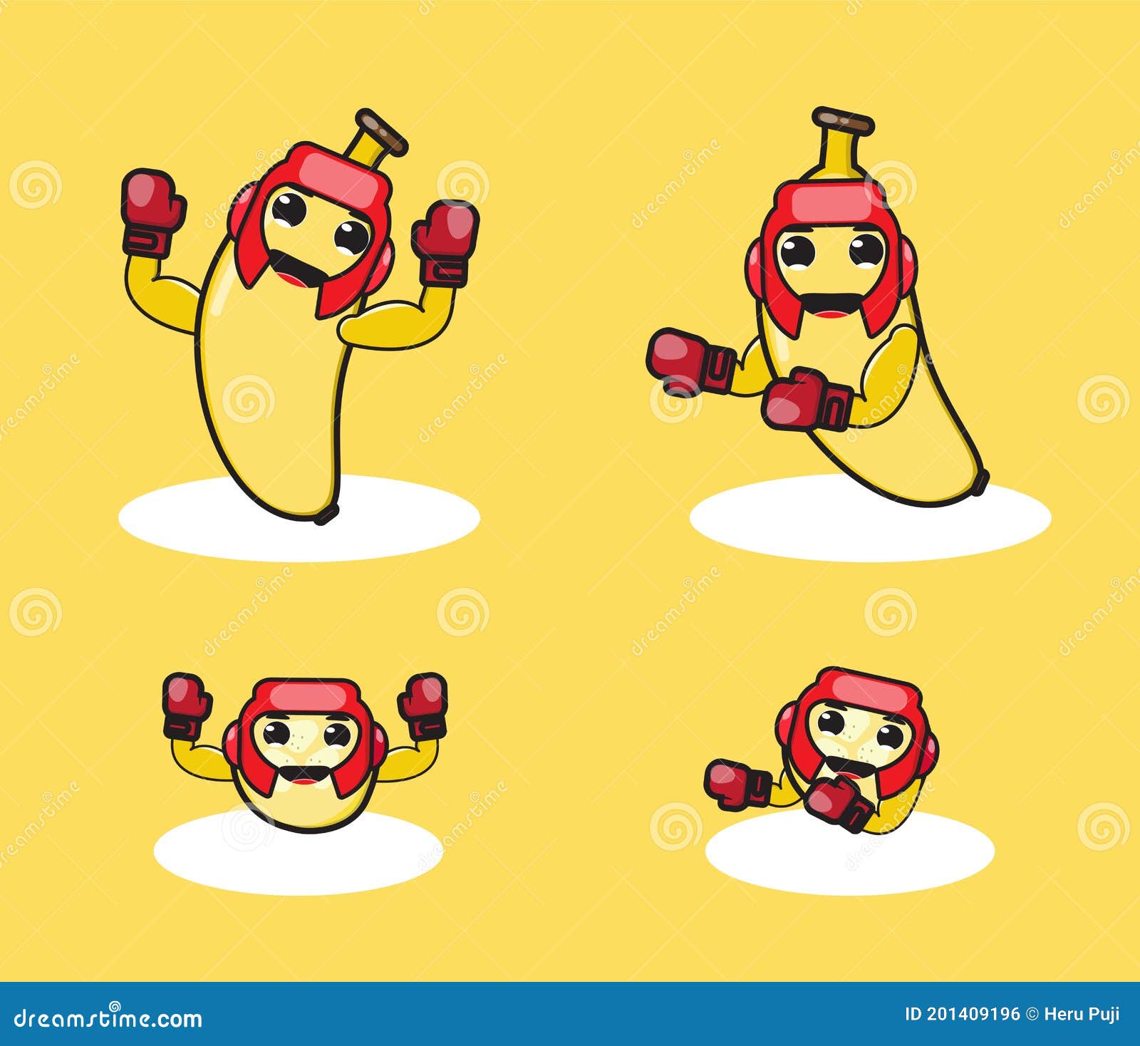 Illustration Cartoon Banana Boxing 5 Stock Vector - Illustration of ...