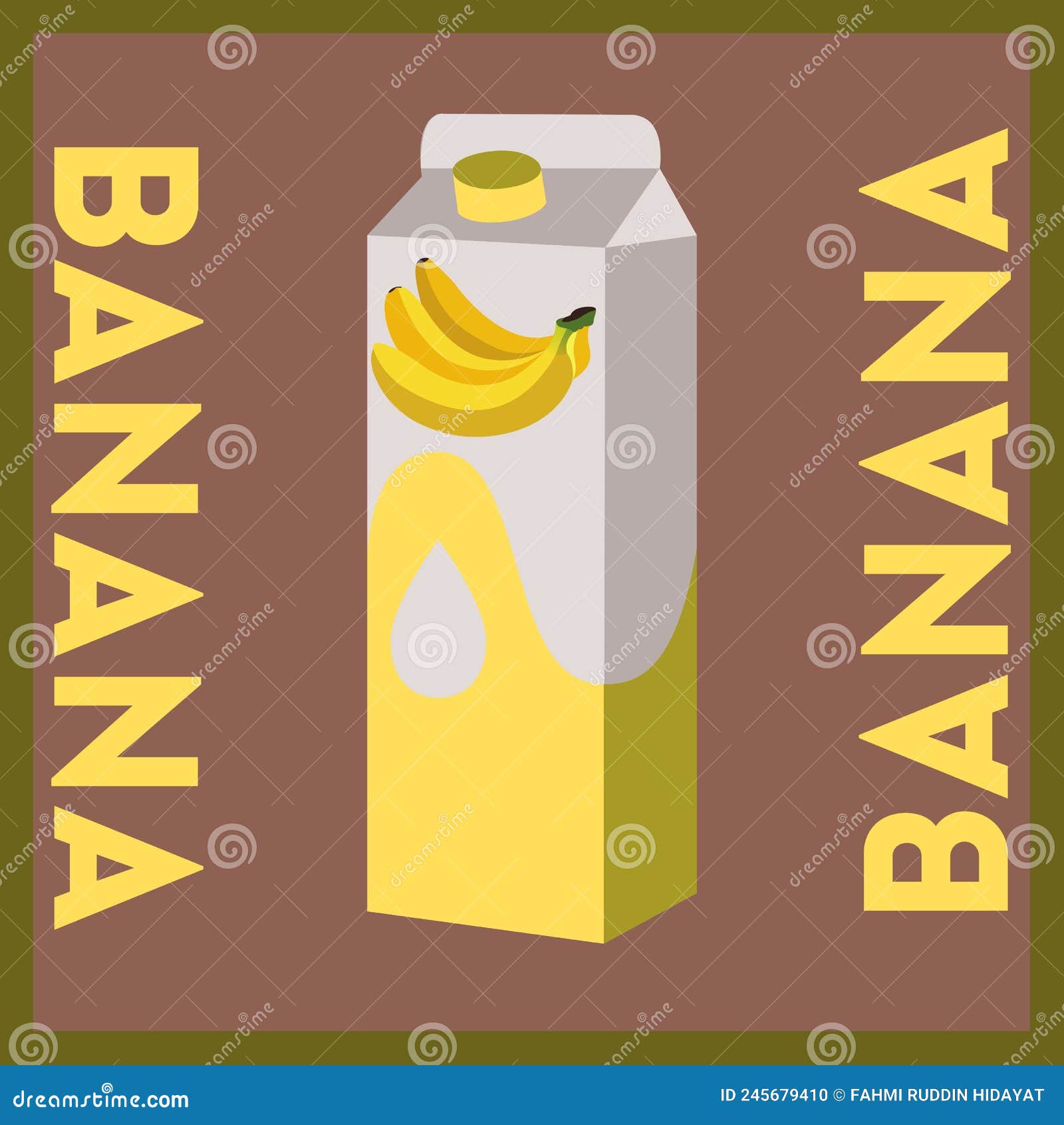 Banana Flavored Drink Logo Suitable for Drink Advertisement Stock ...