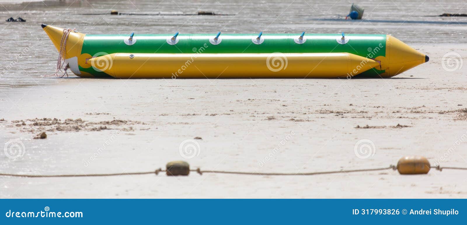 Banana Attraction on the Beach by the Sea Stock Photo - Image of ocean ...