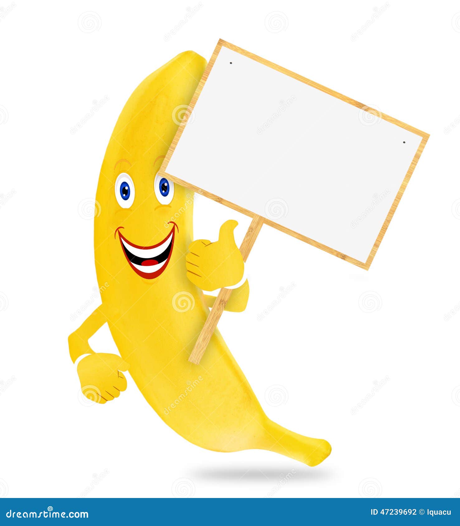 Banana with board stock illustration. Illustration of ripe - 47239692