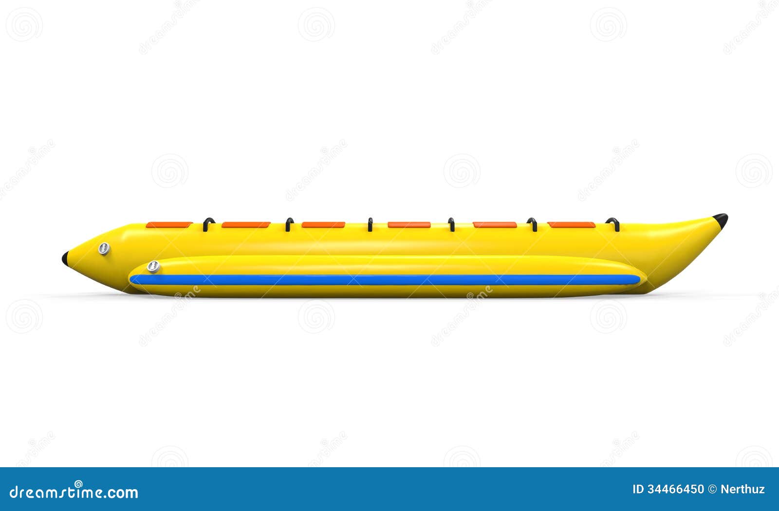 Banana Boat Isolated stock illustration. Illustration of recreation ...