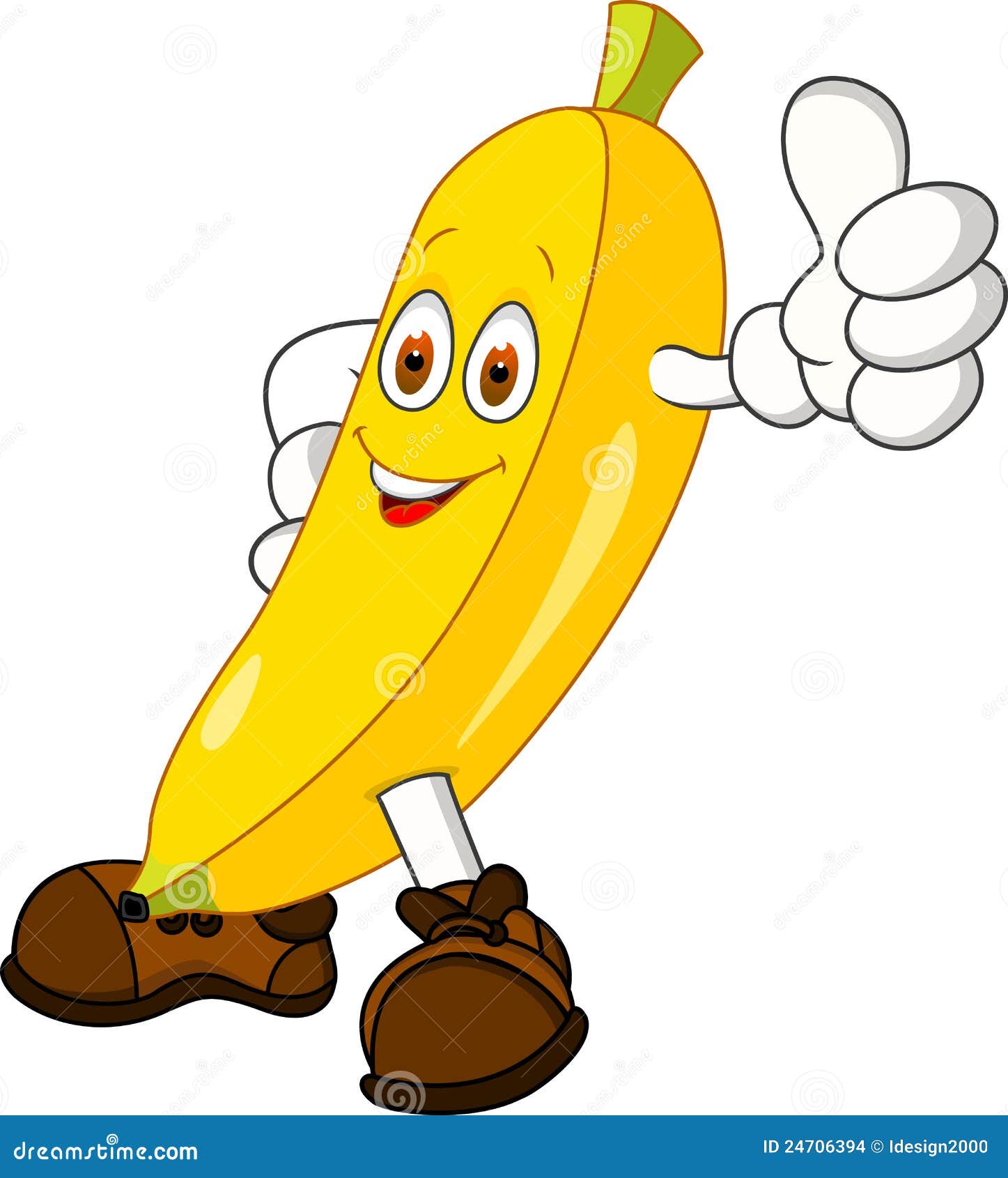 Banana cartoon character stock vector. Illustration of happy - 24706394