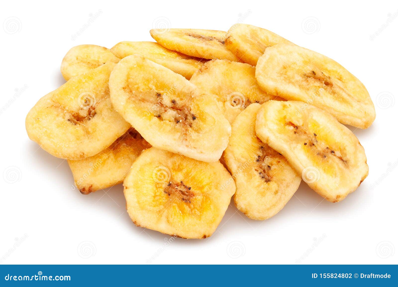 Banana chips stock photo. Image of studio, cutout, food - 155824802