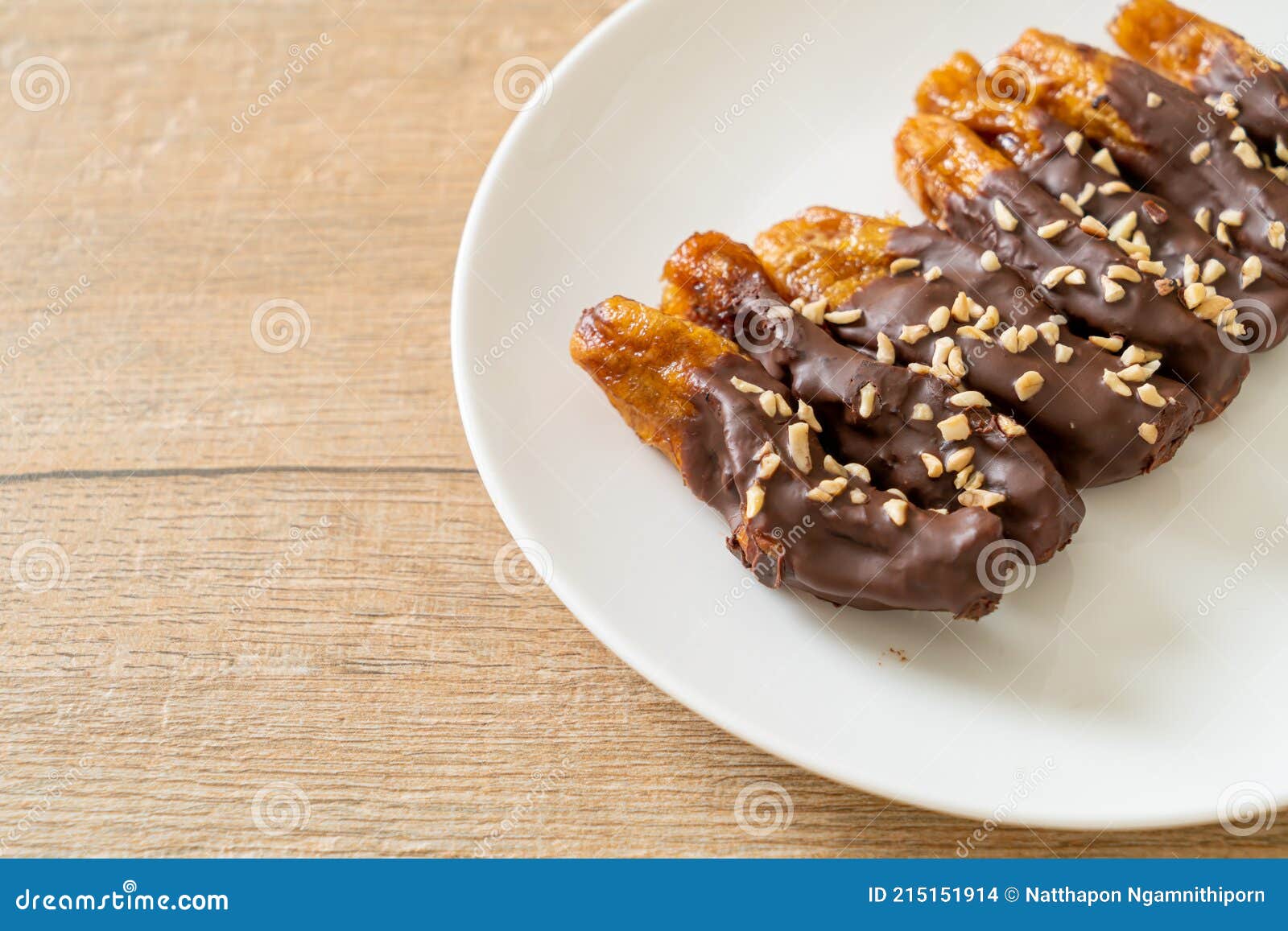 Banana Chocolate Coating or Banana Dipped Chocolate Stock Photo - Image ...