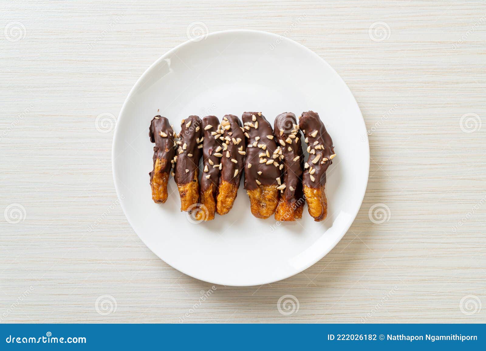 Banana Chocolate Coating or Banana Dipped Chocolate Stock Photo - Image ...