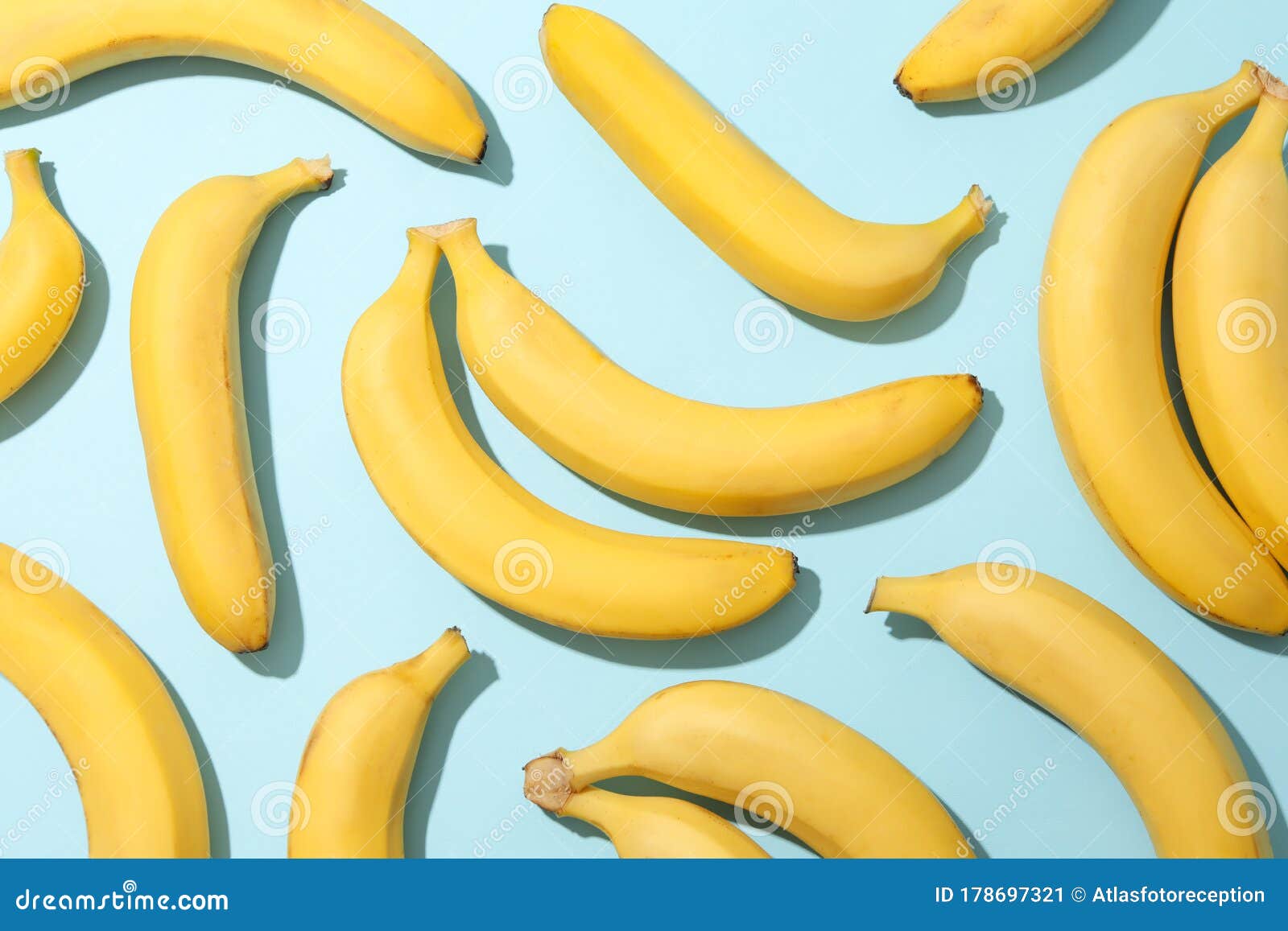 Banana Clusters on Background. Fresh Fruit Stock Image - Image of group ...