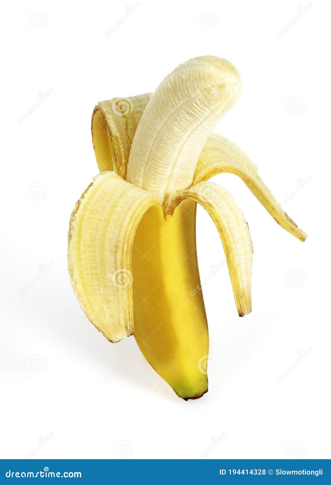Banana con fondo blanco foto de archivo. Imagen de postre - 194414328