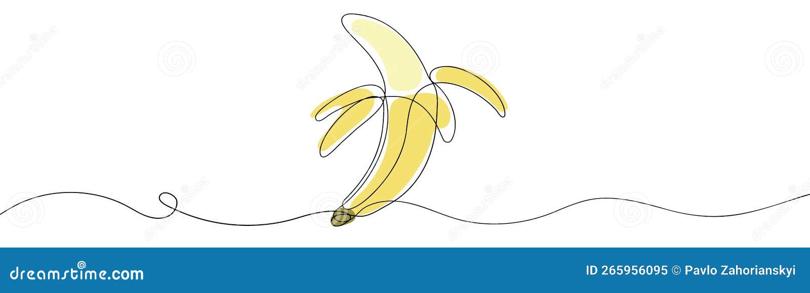Banana Continuous Line Drawing Vector Illustration. One Line Banana ...