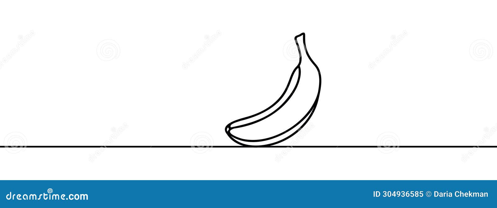 Banana Continuous Line Drawing Vector Illustration. One Line Banana ...