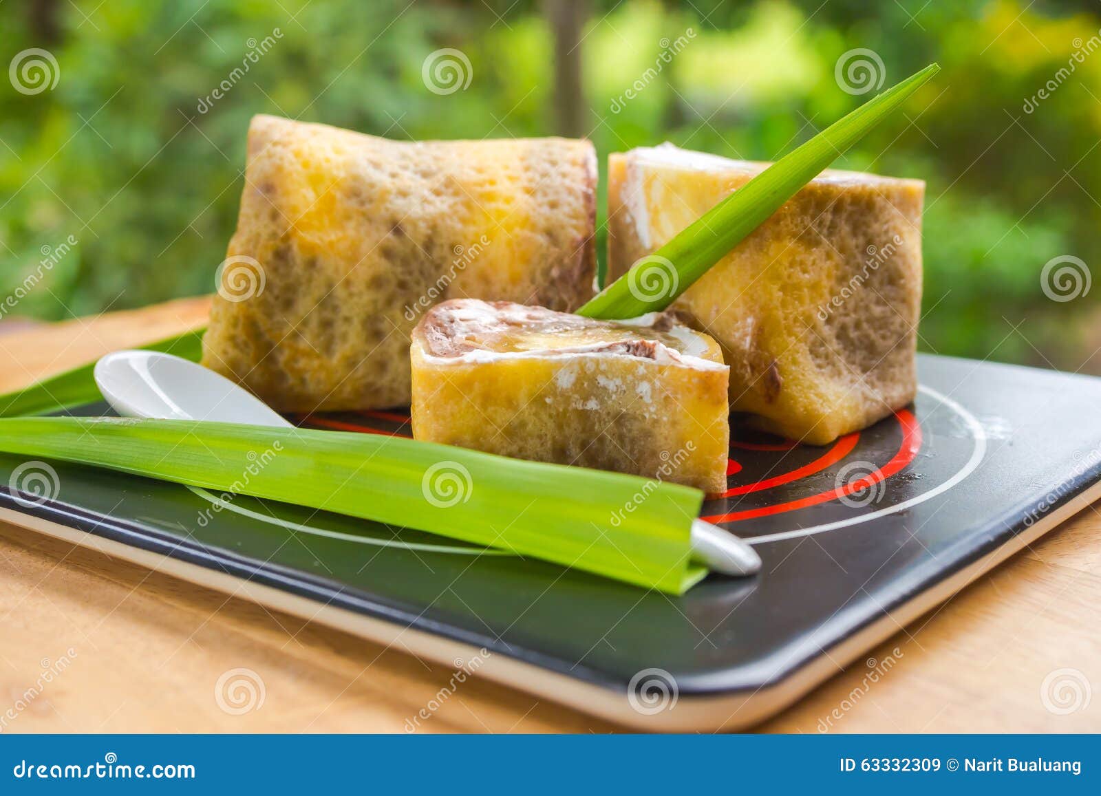 Banana crape stock image. Image of eating, crape, powder - 63332309