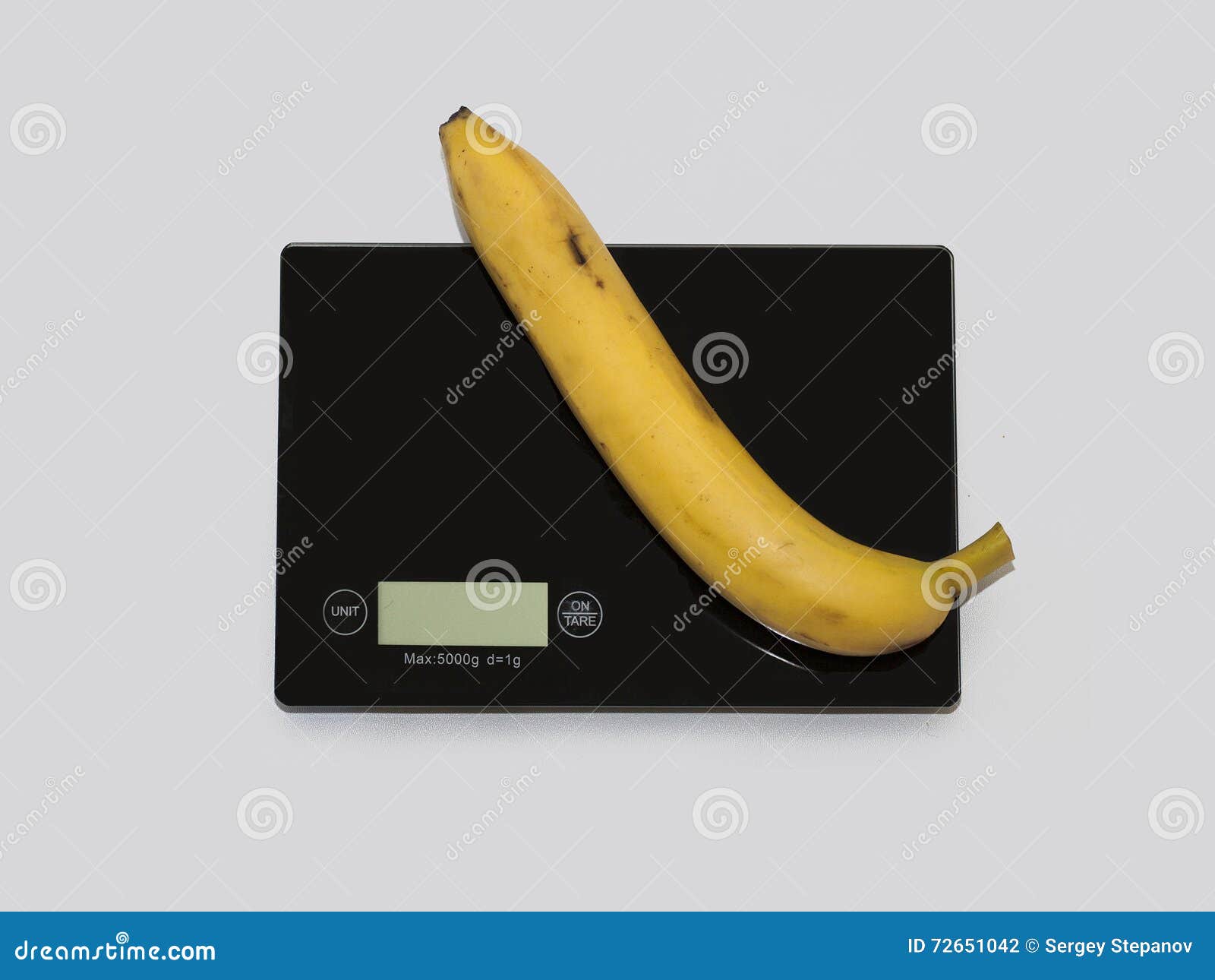 Banana on a Digital White Kitchen Scale. Stock Photo - Image of spice ...