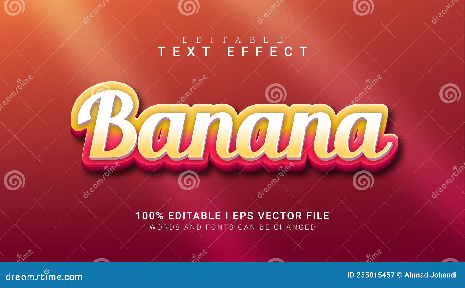 Banana Editable Text Effect Vector Illustration Stock Vector ...