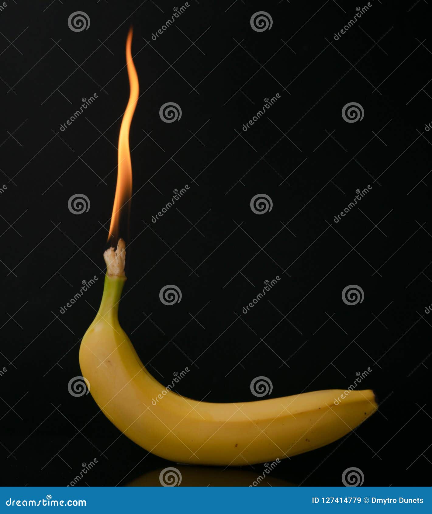 Banana with fire stock image. Image of filing, eggs - 127414779