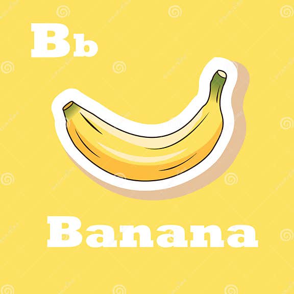 Banana flashcard alphabet stock vector. Illustration of nature - 302722412