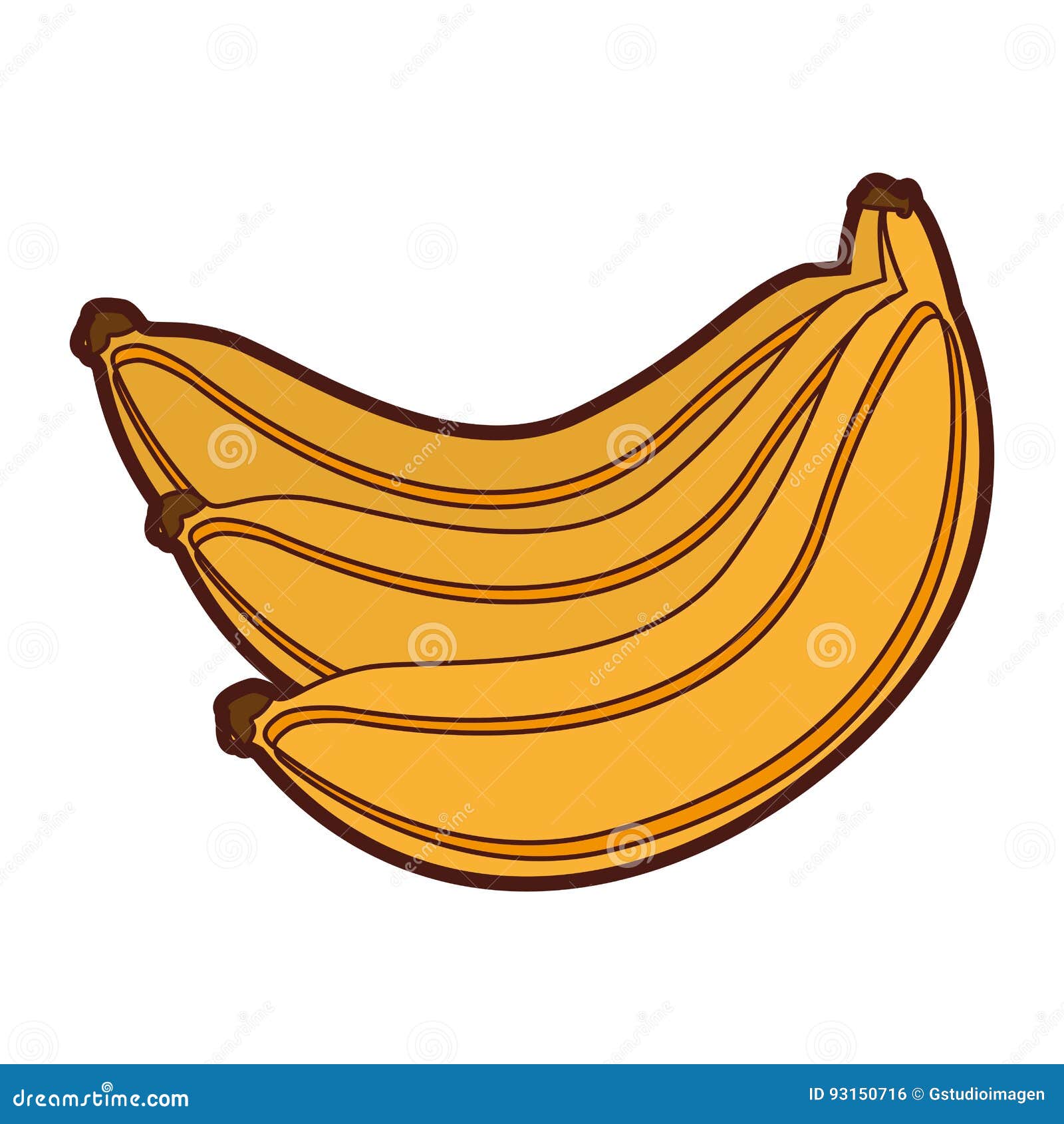 Banana fresh fruit icon stock vector. Illustration of pictogram - 93150716