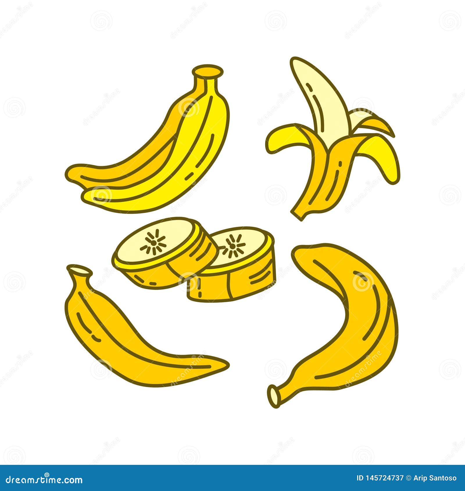 Banana Fruit Design Graphic Template Vector Stock Vector - Illustration ...
