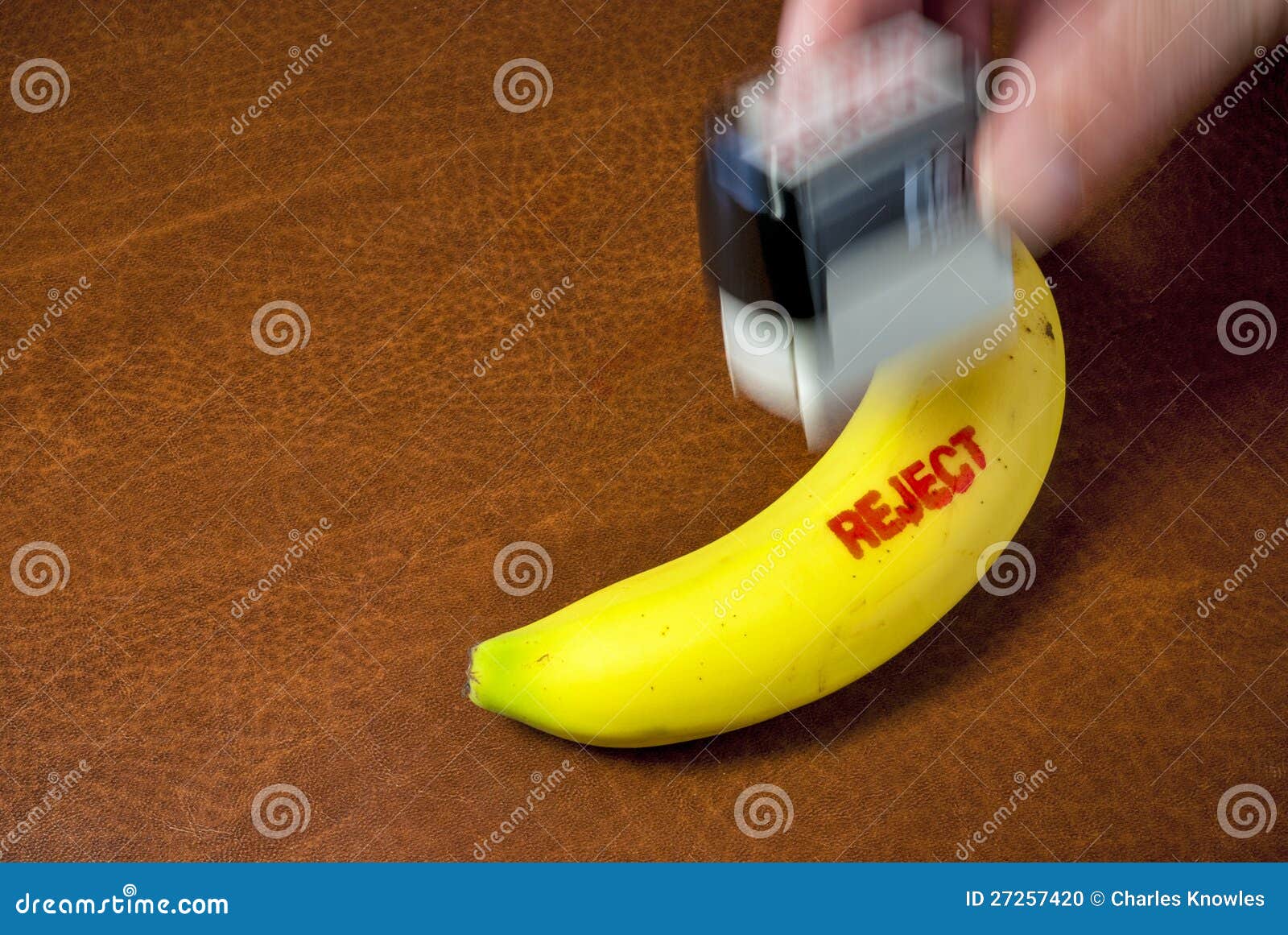 Banana get stamp rejected stock photo. Image of fruit - 27257420