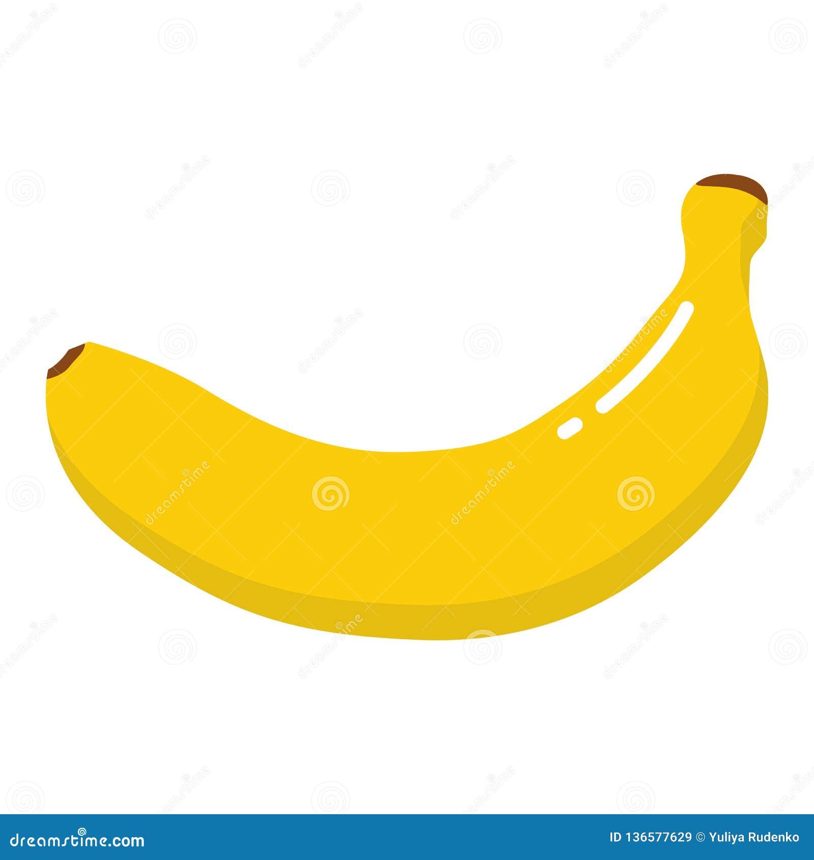 Banana Icon, Vector Banana Icon, Isolated Flat Banana Icon Stock Vector ...
