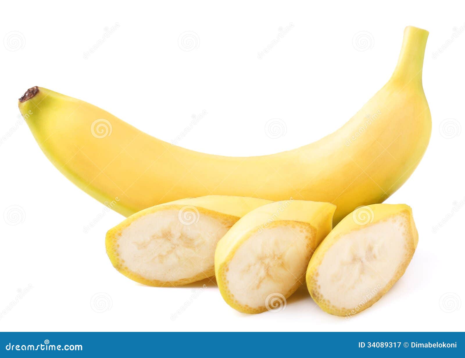 Banana isolated on white stock image. Image of healthy - 34089317