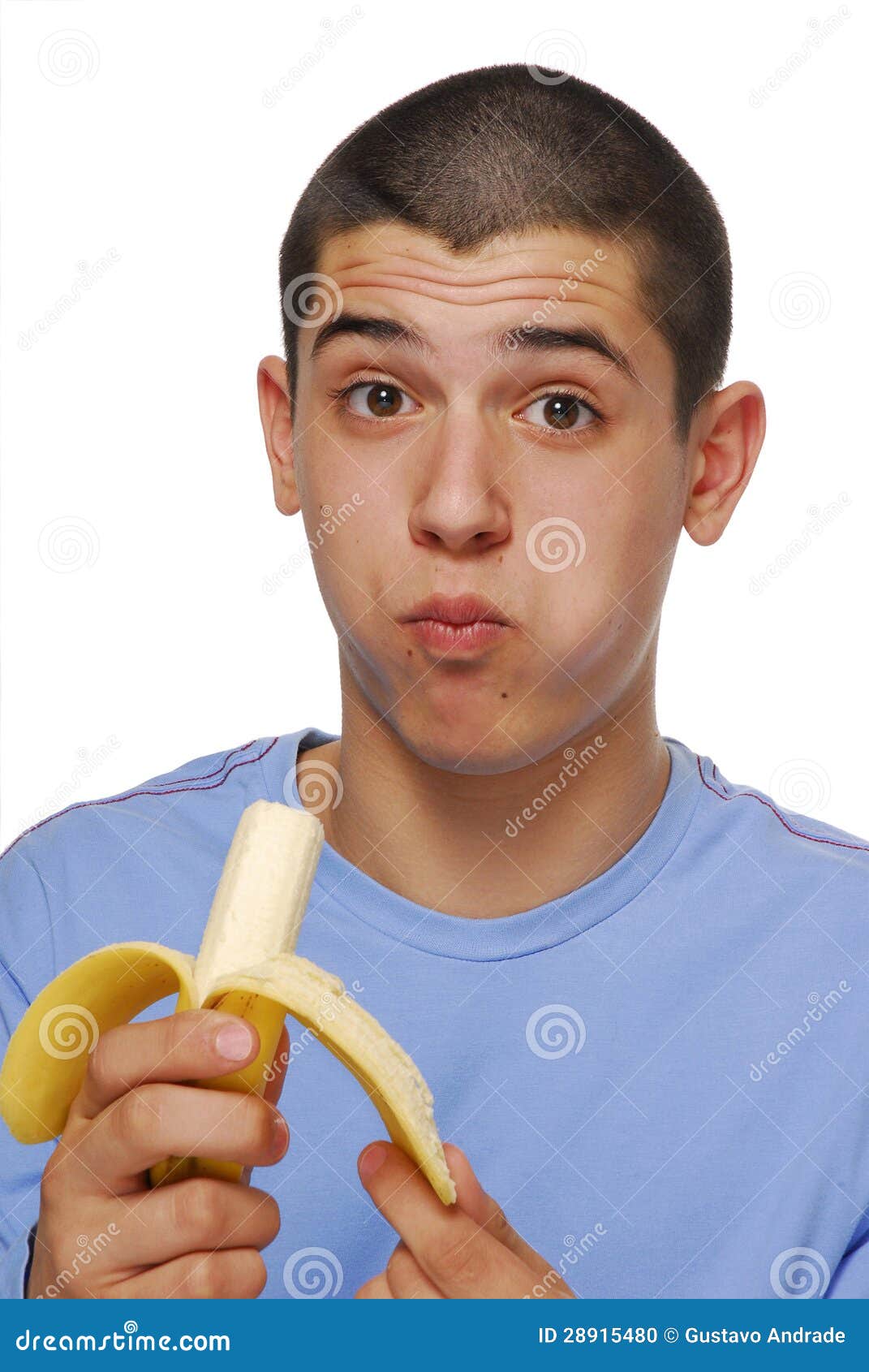 Banana kid stock photo. Image of esting, portrait, fresh - 28915480
