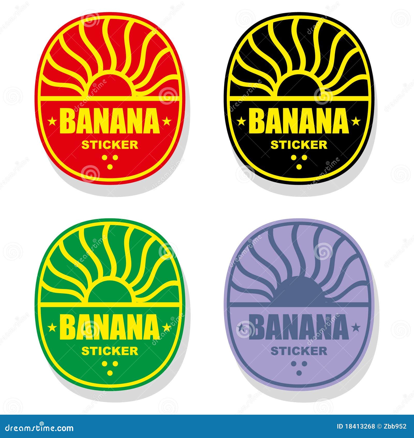 Banana Label Or Stamp Cartoon Vector | CartoonDealer.com #18365229