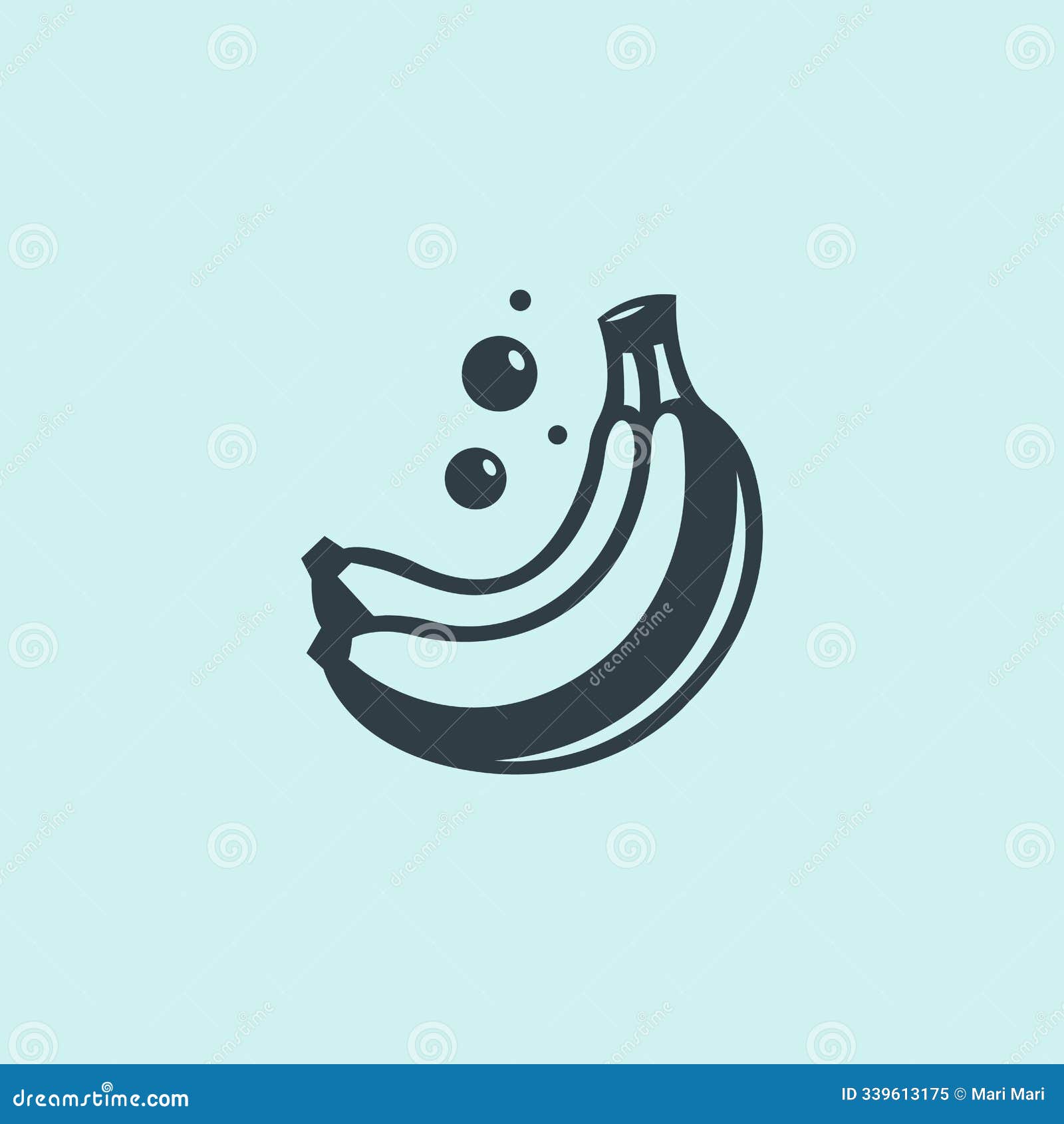 Banana Line Icon Isolated Flat Stock Illustration - Illustration of ...