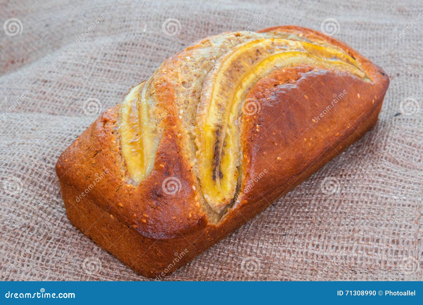 Banana Loaf Multigrain Bread Biscuit Cake, Healthy Snack Stock Photo ...