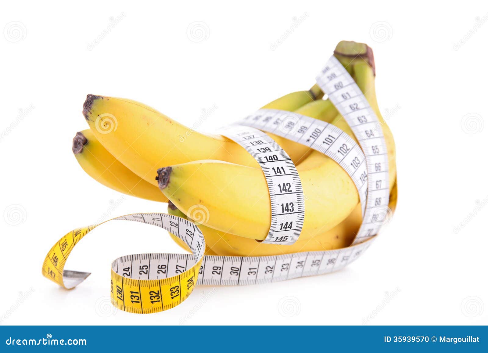 Banana and measure tape stock photo. Image of dieting - 35939570