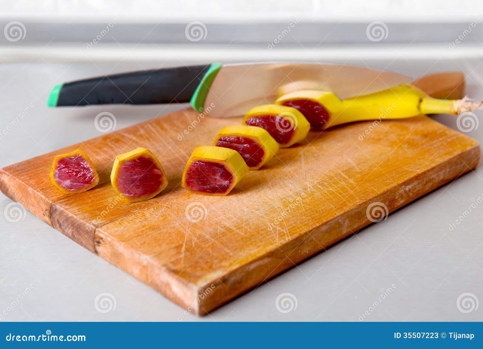 Banana meat stock image. Image of slice, board, vegetarian - 35507223