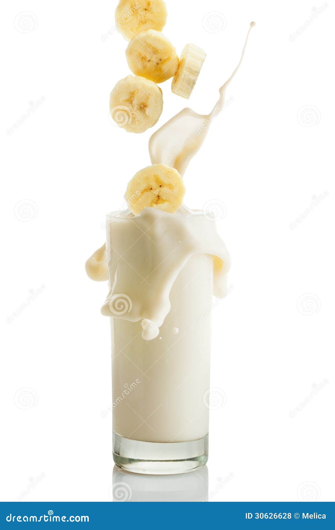 Banana Milkshake stock photo. Image of cold, drops, freshness - 30626628