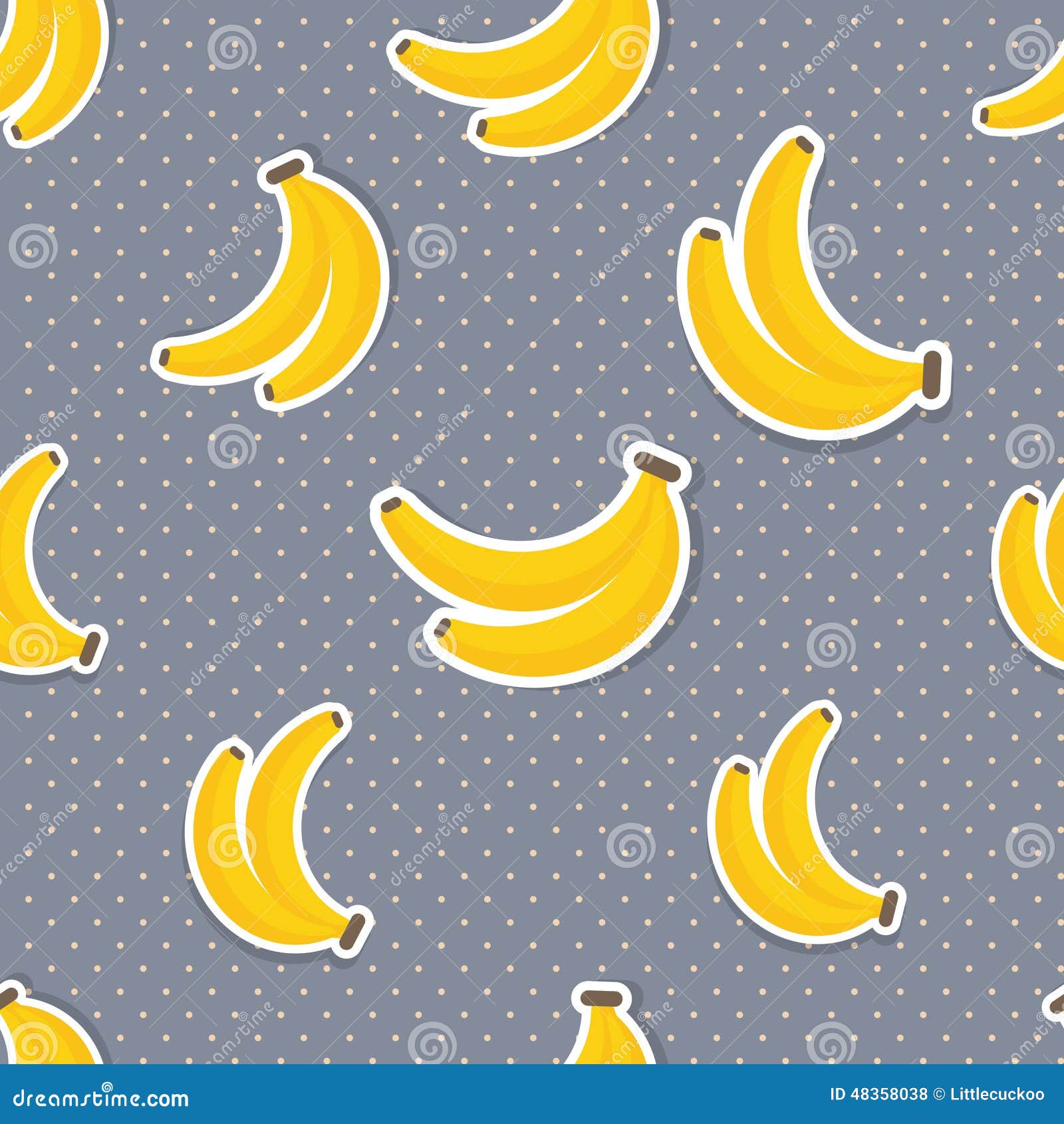 Banana Pattern. Seamless Texture with Ripe Bananas Stock Vector ...