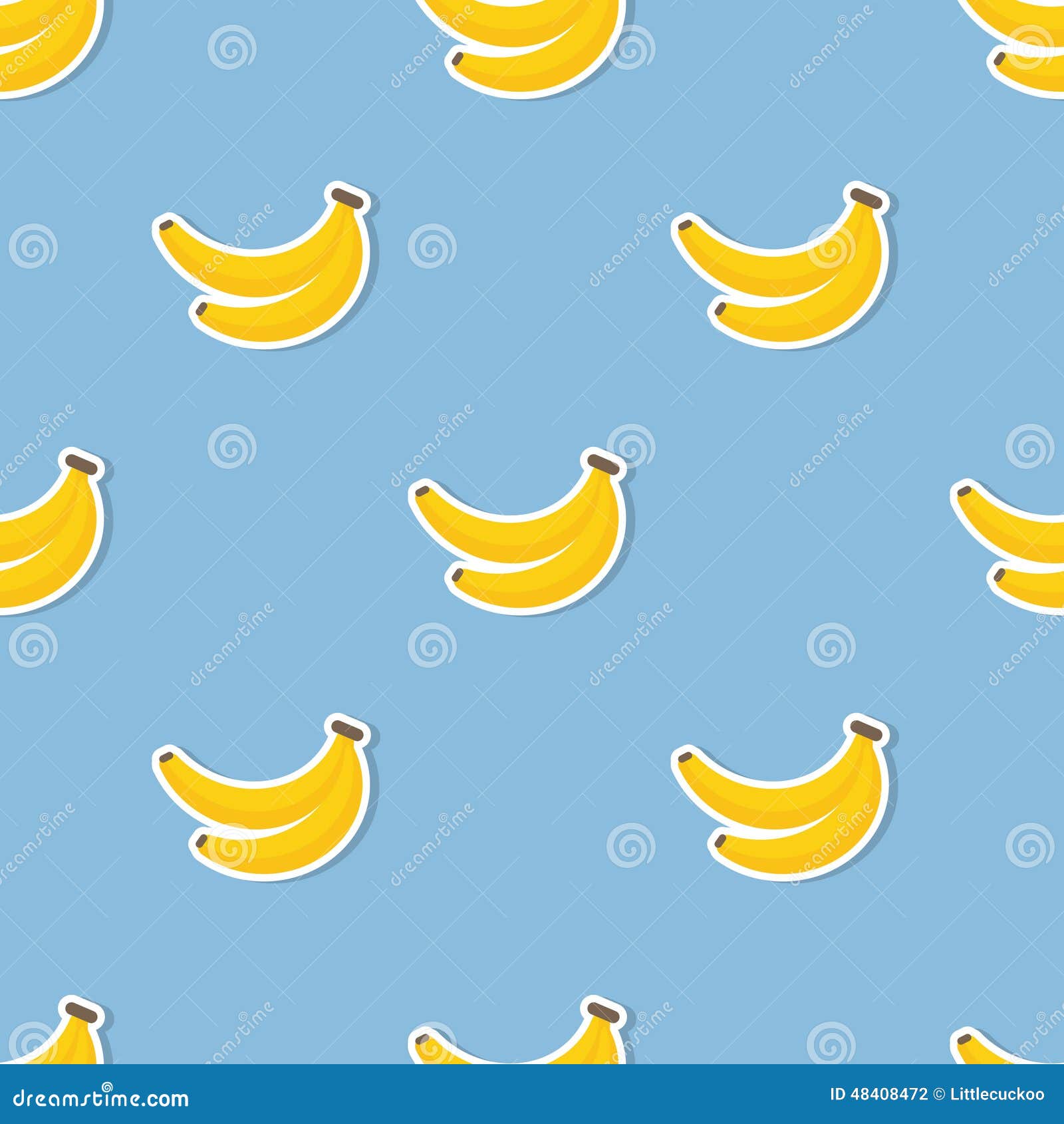 Banana Pattern. Seamless Texture with Ripe Bananas Stock Vector ...