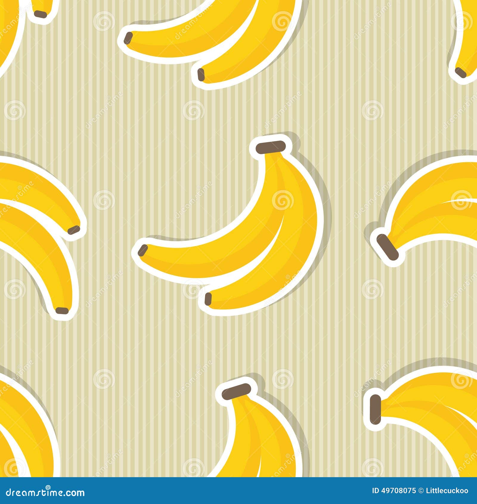 Banana Pattern. Seamless Texture with Ripe Bananas Stock Vector ...