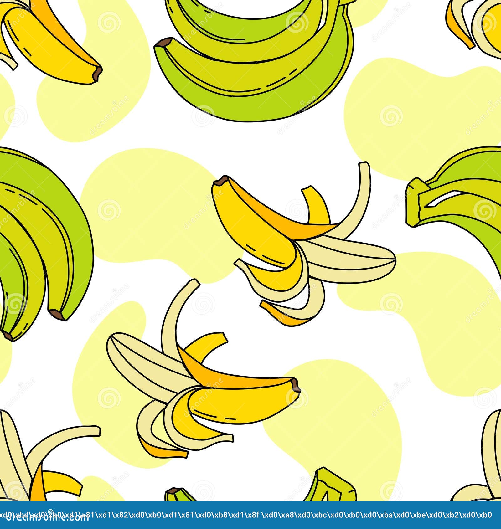 Banana Pattern Seamless on White Background Vector Illustration Stock ...