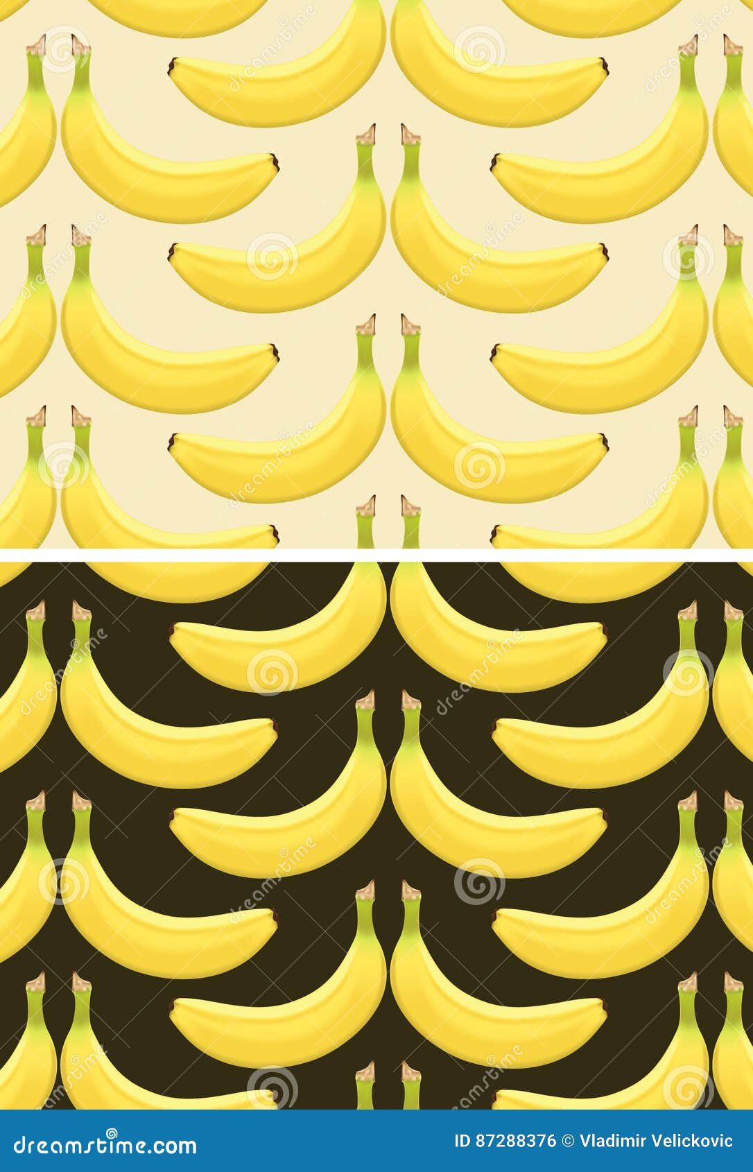 Banana pattern stock vector. Illustration of banana, fruit - 87288376